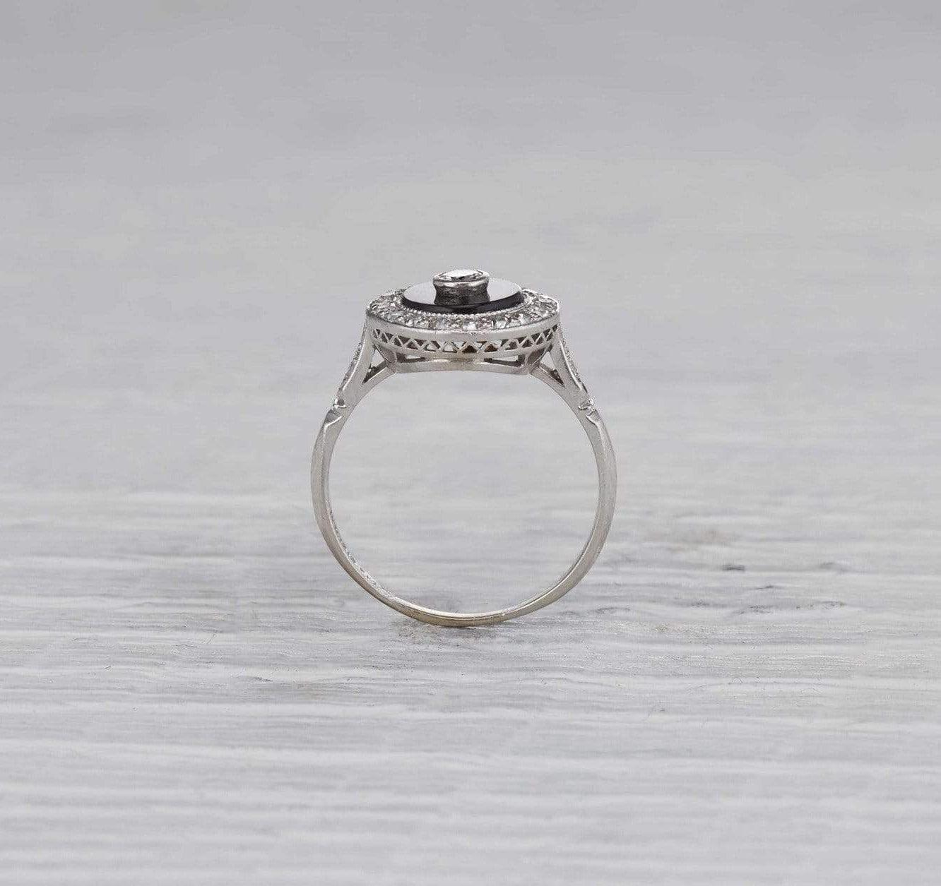 Art Deco Onyx Bullseye Ring – Erstwhile