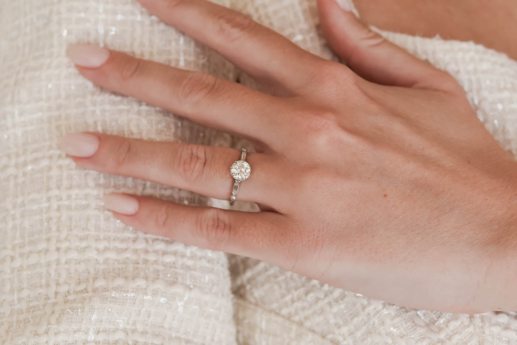 Art Deco Style 1 Ct Diamond Platinum Engagement Ring - Prism Shifter ...