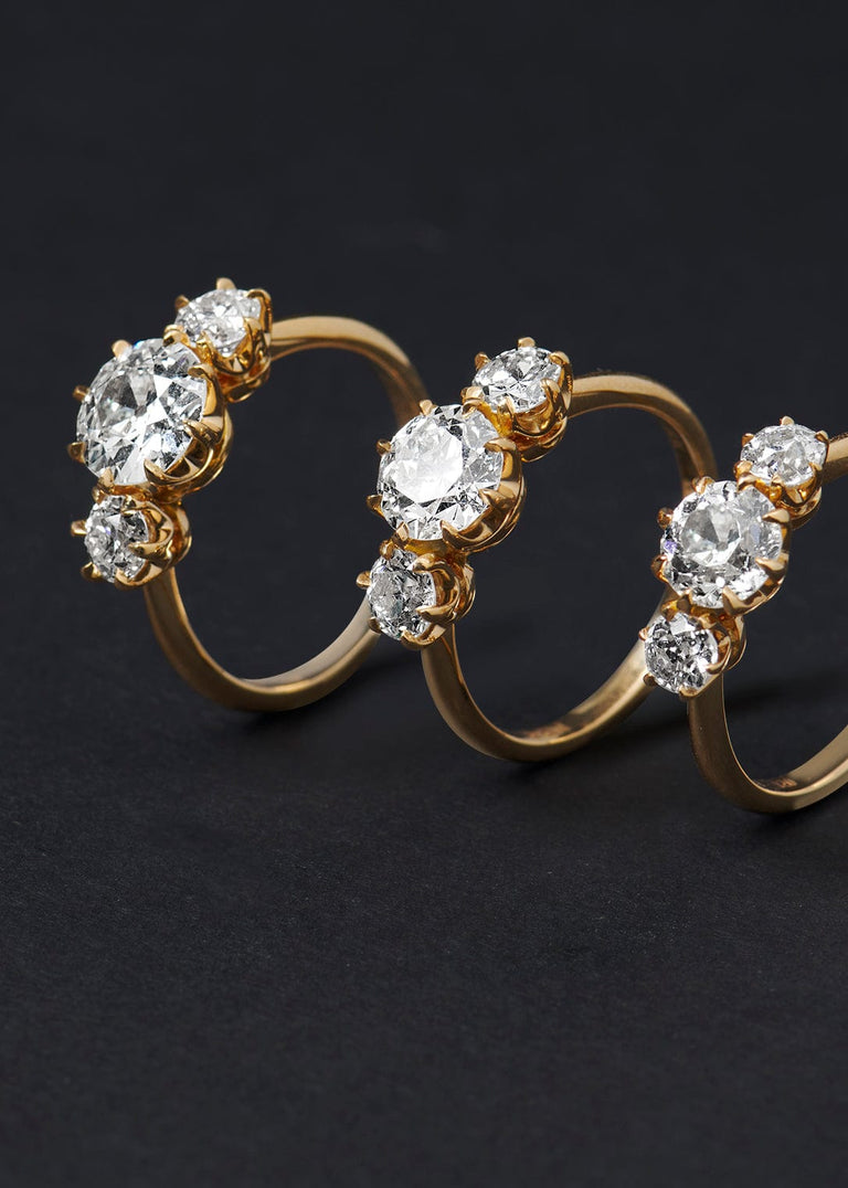 Shop Three Stone Engagement Rings Online and in NYC – Erstwhile Jewelry