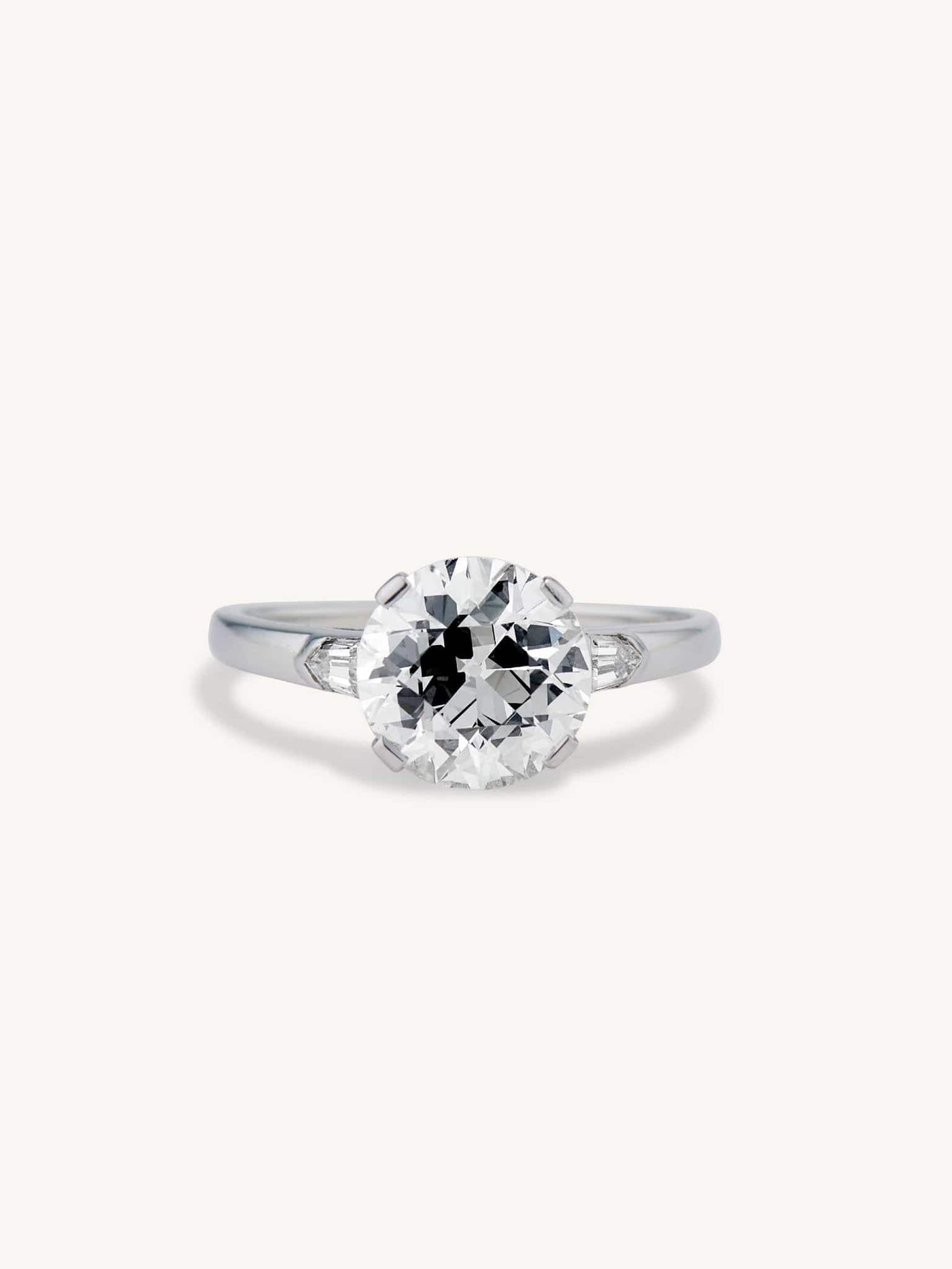 Tiffany & Co. 2.77 Ct Old European Cut Diamond Vintage Engagement Ring ...