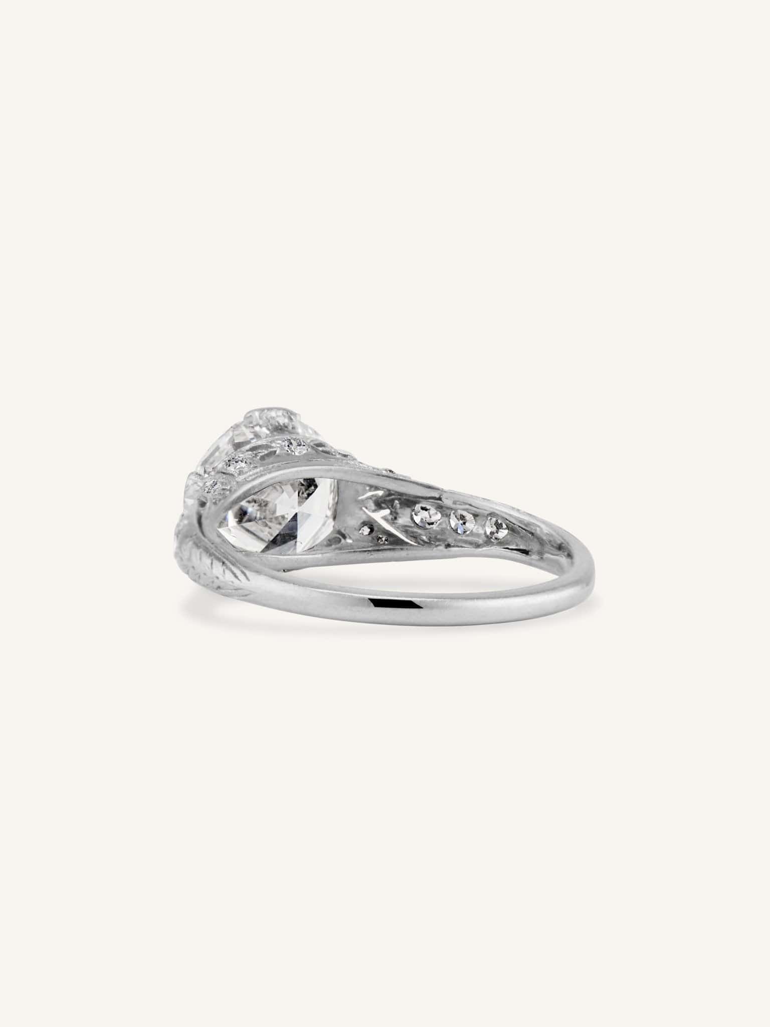 Tiffany & Co. Art Deco Round Step Cut Diamond Vintage Engagement Ring ...