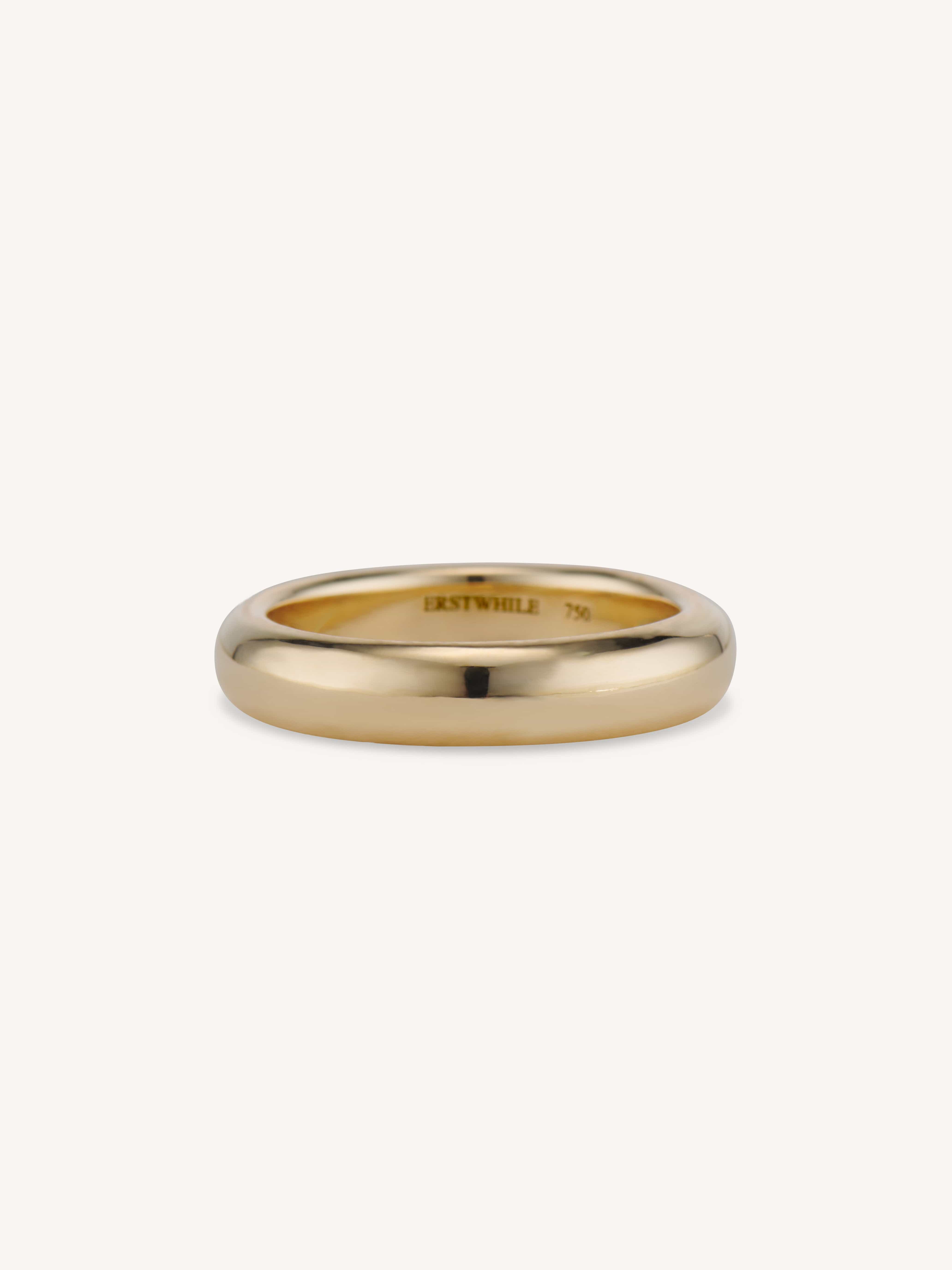 Thick Rounded 18K Gold Band – Torus Handcrafted by Erstwhile